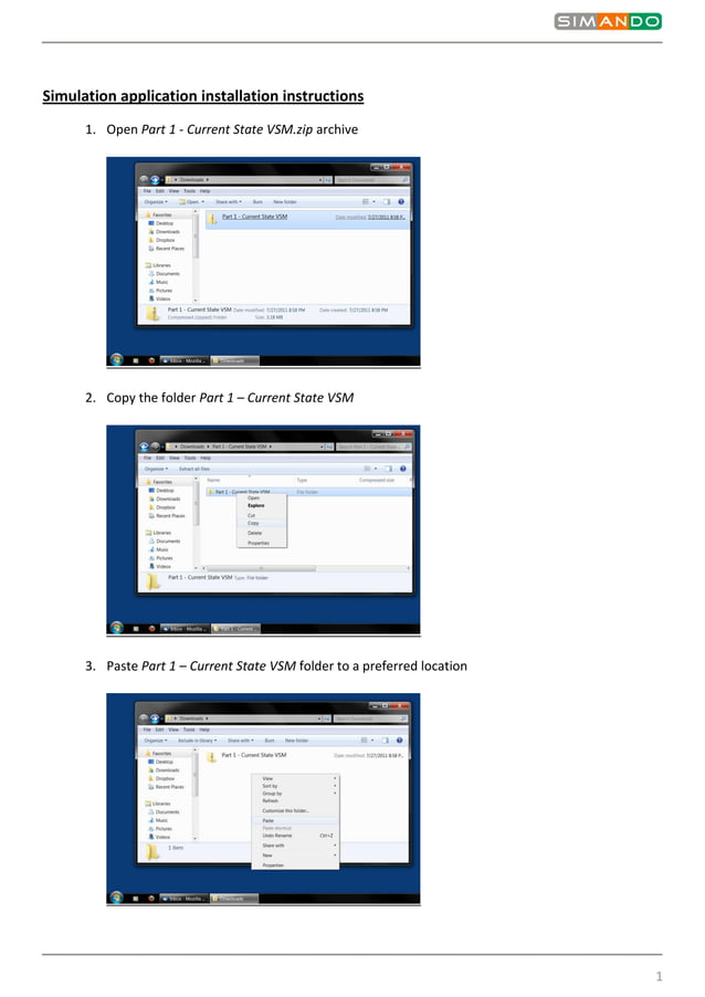 User guide - Value stream mapping simulation application part 1 (push principle) | PDF