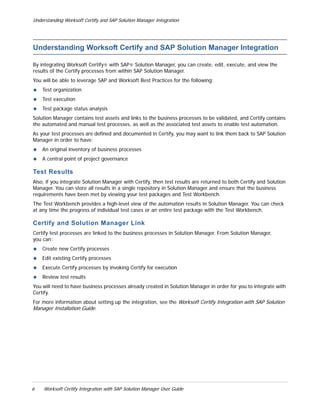 User guide worksoft-certify_integration_with_sap_solution_manager | PDF | Computer Software and ...