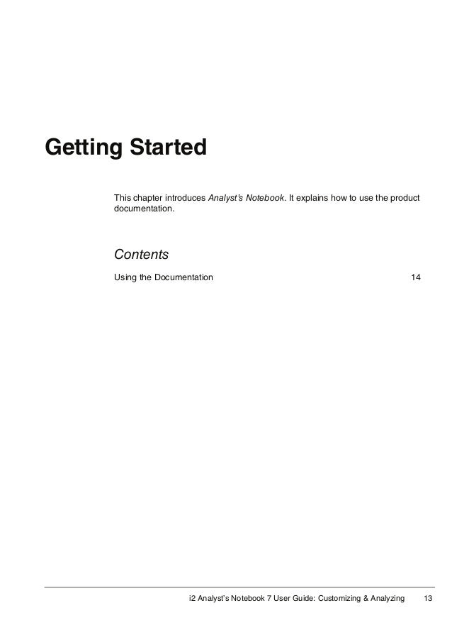 I2 analyst notebook user manual documentation - qzepmpu