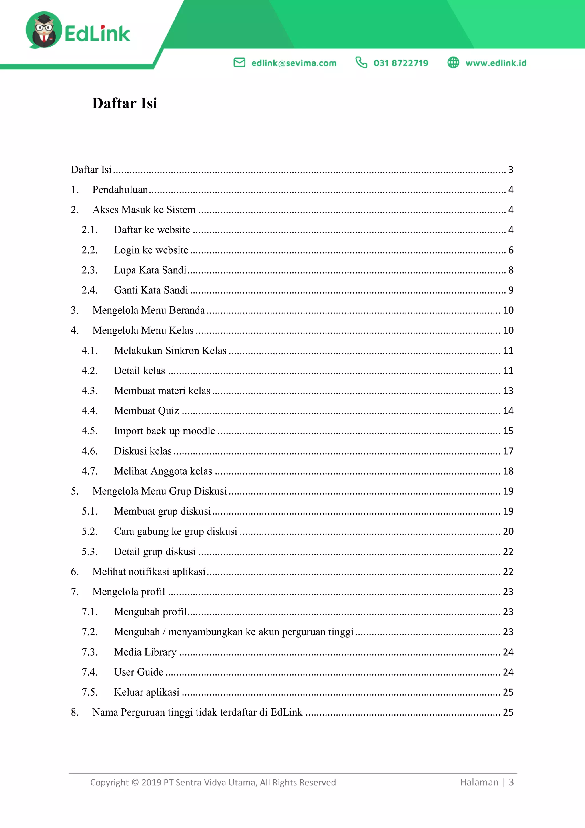 User guide edlink web v.1 | PDF