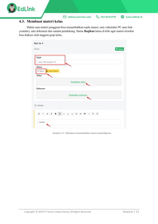 User guide edlink web v.1 | PDF