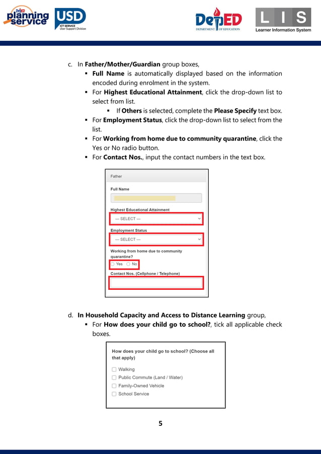 User guide for lesf facility school head system admin | PDF