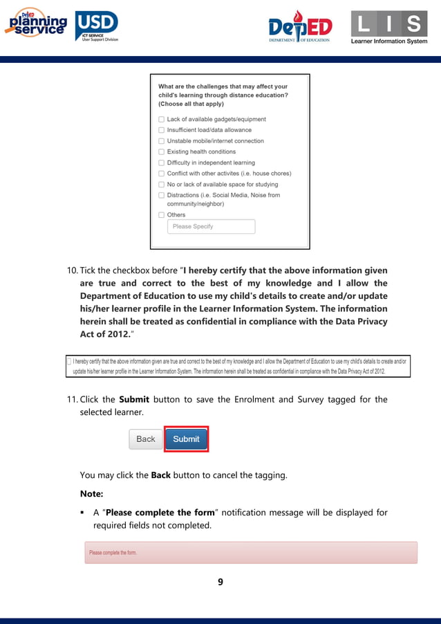 User guide for lesf facility school head system admin | PDF