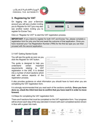 User Guide for Registration, Amendments & De-Registration for UAE VAT | PDF