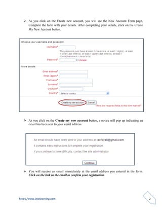 User guide IEC E-learning website(iecelearning.com) | PDF
