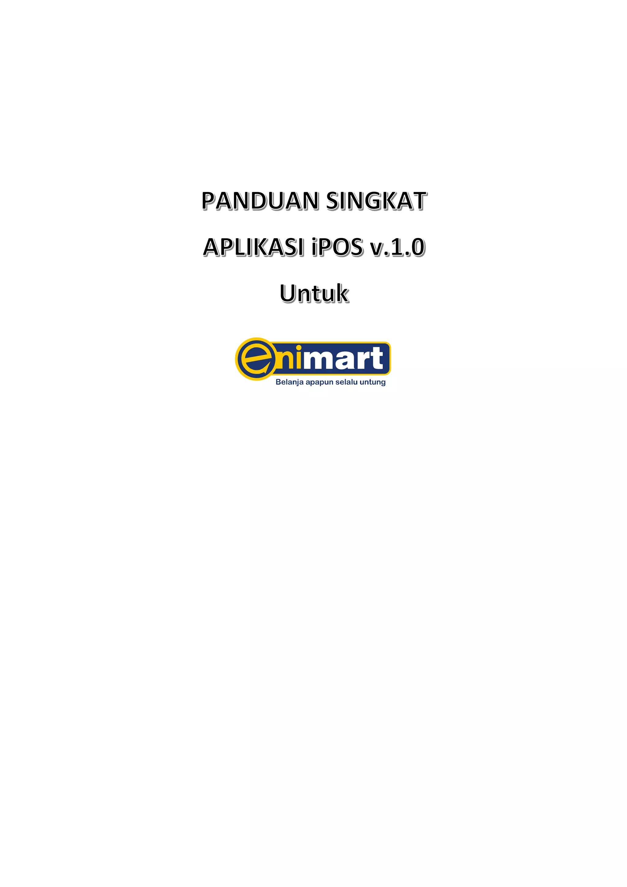 User guide operasional i_Pos v.1.0 | PDF