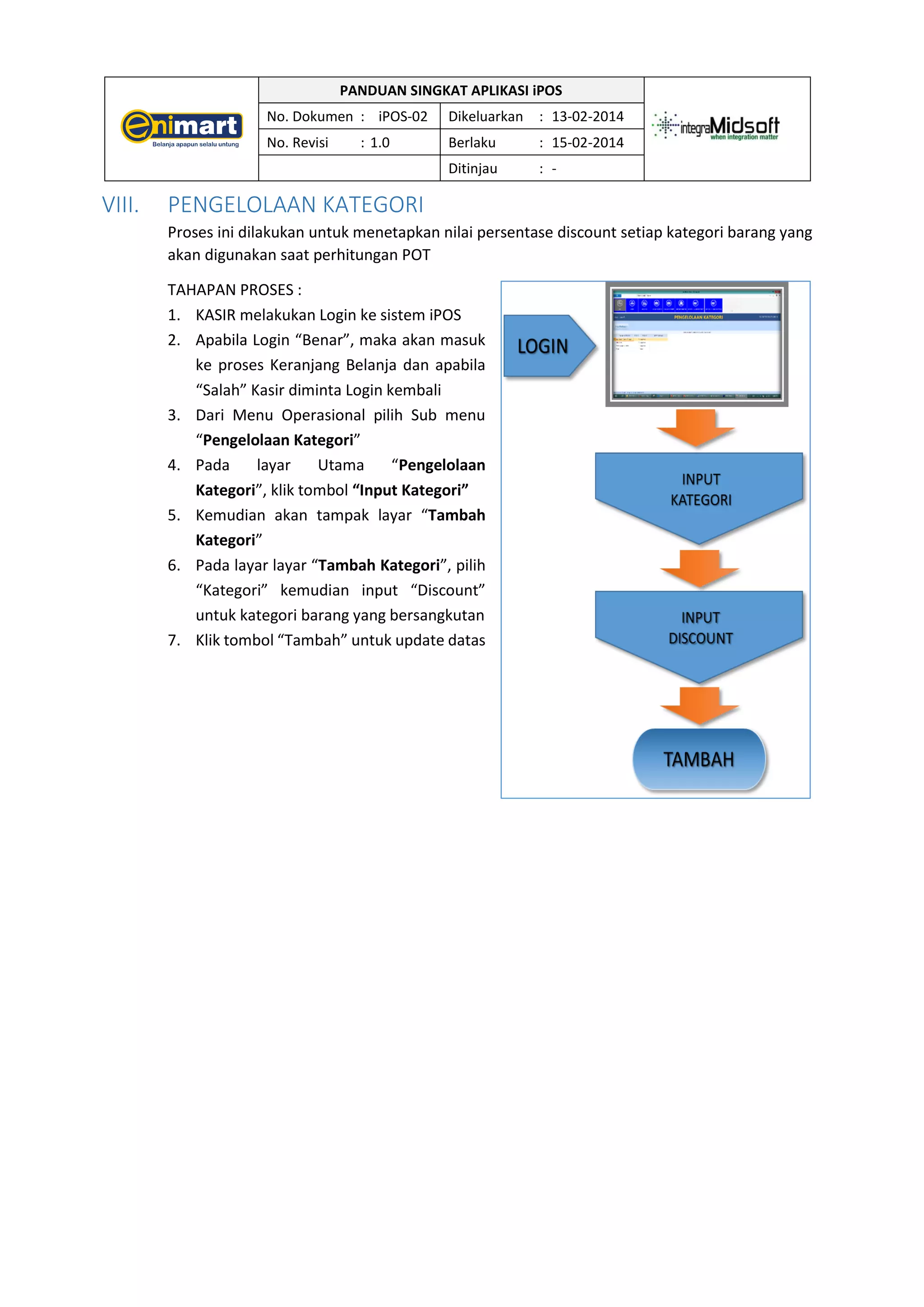 User guide operasional i_Pos v.1.0 | PDF
