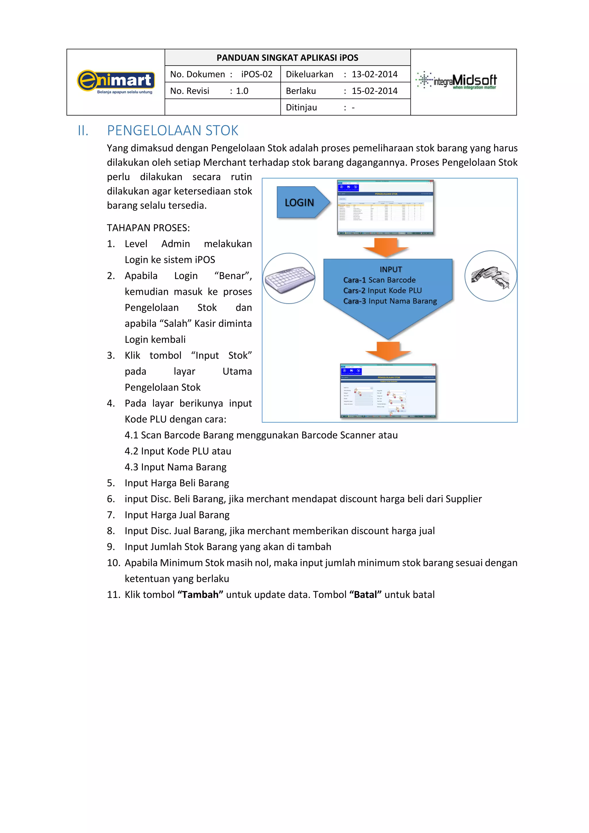 User guide operasional i_Pos v.1.0 | PDF