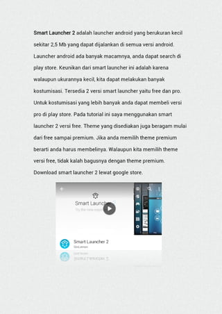 User guide smart launcher | PDF