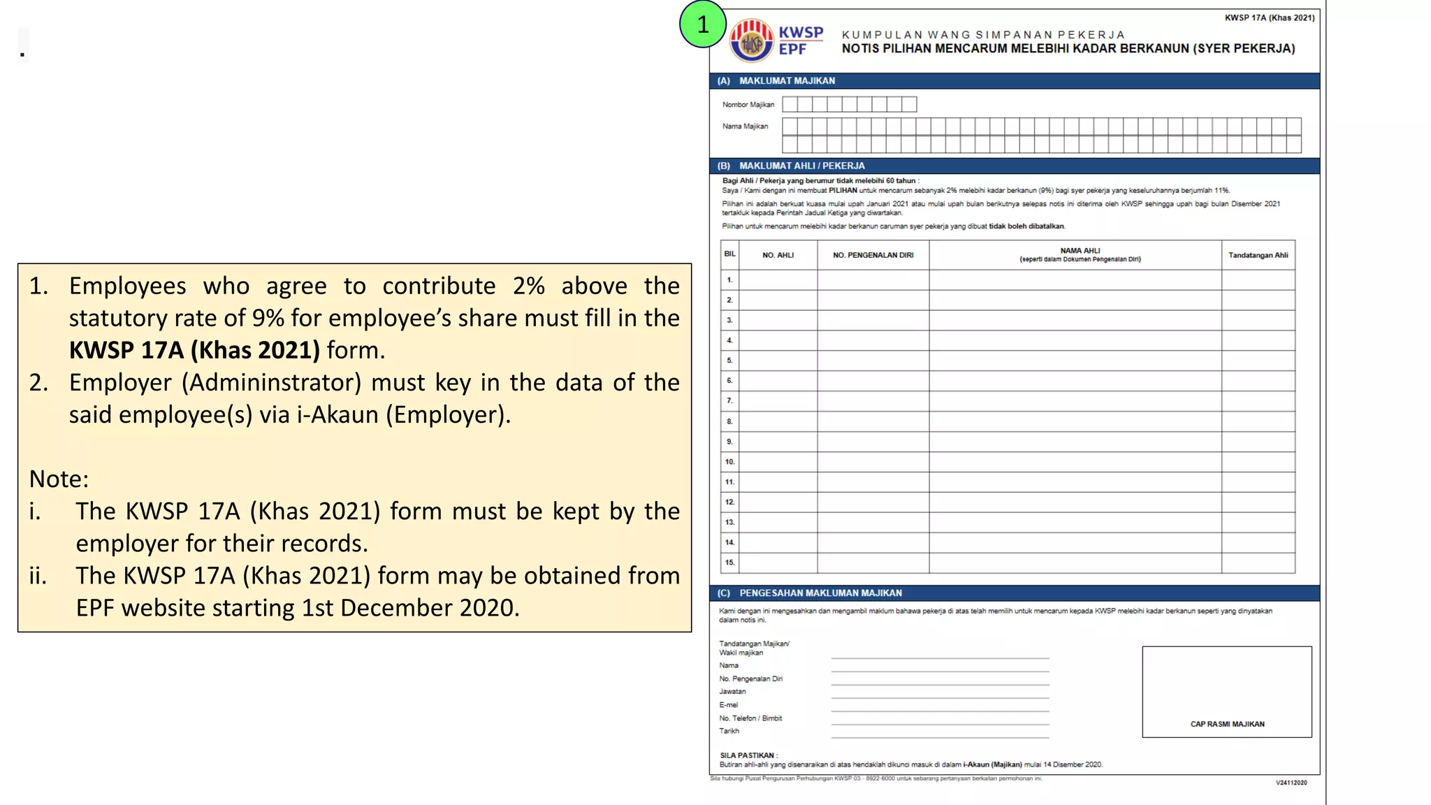 VE Khas 2021 Application through i-Akaun - KWSP | PDF