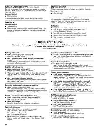 User Instructions W10200356 | PDF