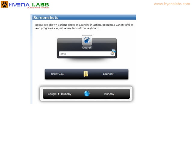User Inteface Design That Inspires @ Hyena Labs | PPT