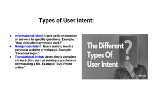 "SEO Success: Aligning Content with User Intent" | PPT