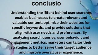 "Unlocking User Intent: Strategies for Effective Title and Description Optimization" | PPT