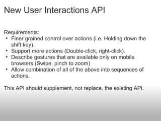 Selenium 2 User Interactions API | PPT