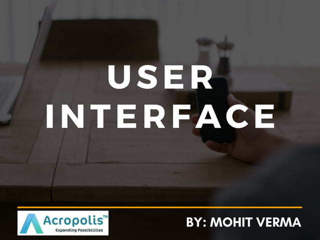 User interface - Human Computer Interaction | PPT