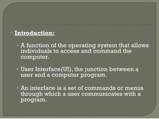 User Interface & Its Types | PPT