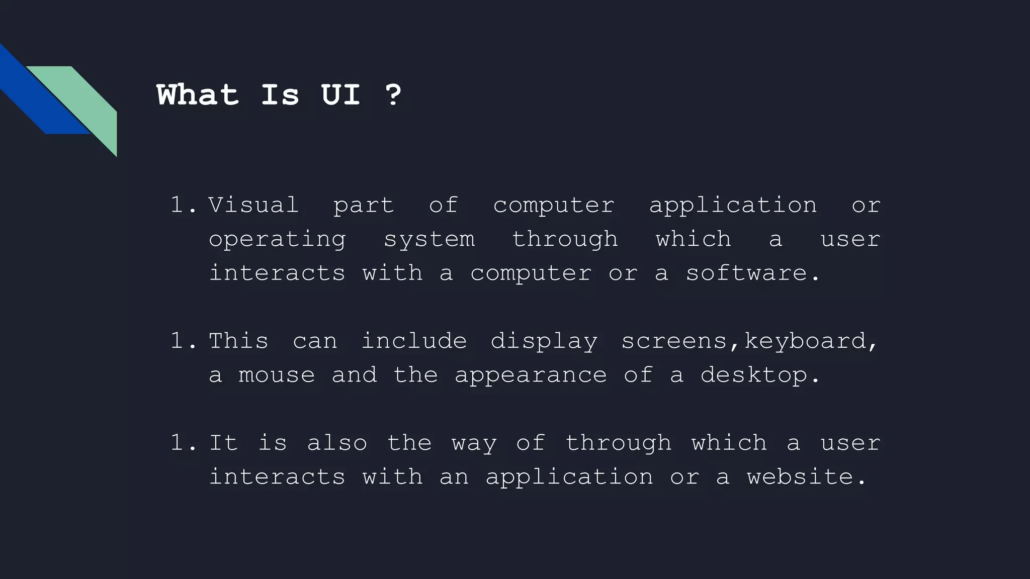 Types of User interface | PPTX