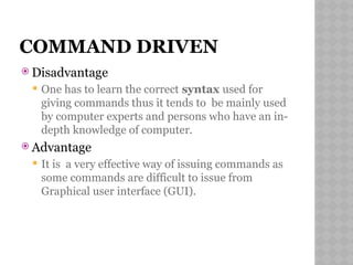 User Interface-Definition and Types of User Interaface | PPTX