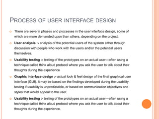 User interface webpage | PPT