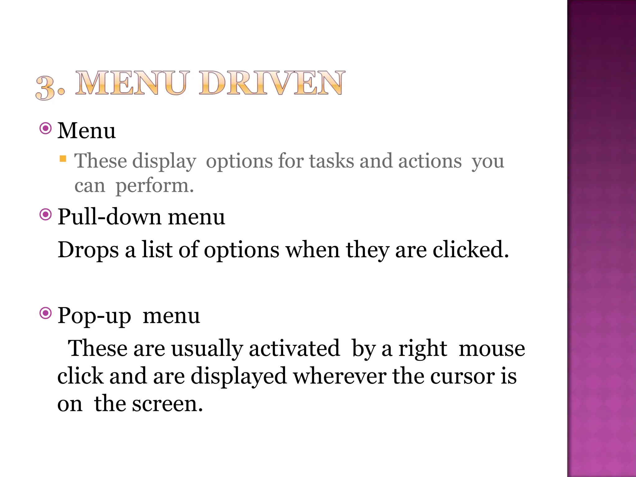 User Interface-Advantages and Disadvantages of each type of user ...