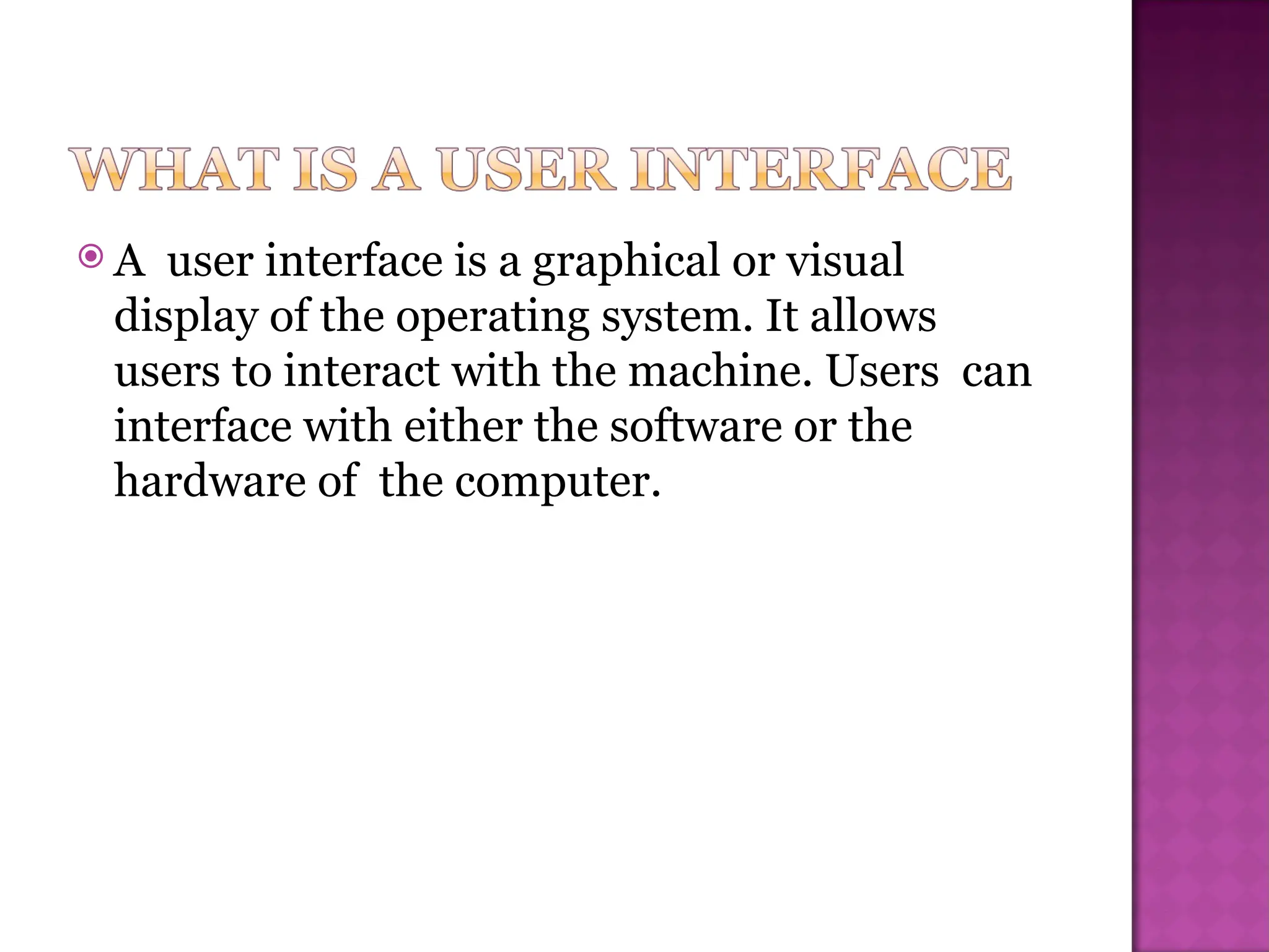 User Interface-Advantages and Disadvantages of each type of user ...