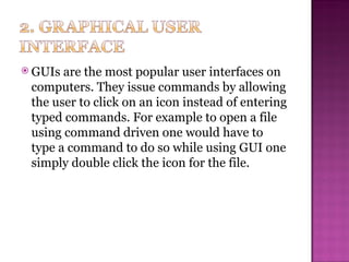 User Interface-Advantages and Disadvantages of each type of user ...