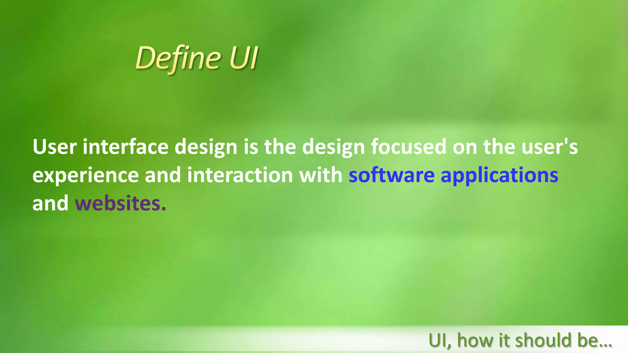 User interface design | PPT