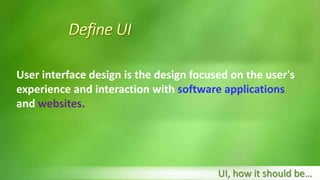 User interface design | PPT