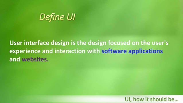 User interface design | PPTX