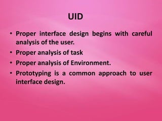 User interface design | PPTX