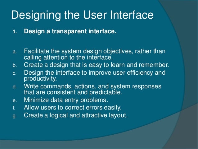 User Interface Design