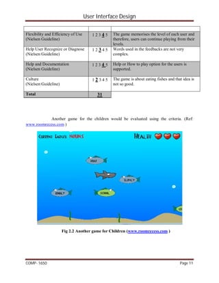 User Interface Design (University of Greenwich BIT Coursework) by Nay ...