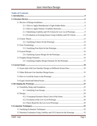 User Interface Design (University of Greenwich BIT Coursework) by Nay ...