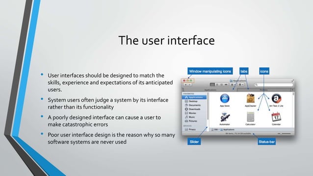 User interface design | PPTX | Operating Systems | Computer Software ...