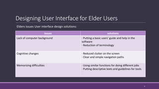 User interface design for people with special needs | PPTX