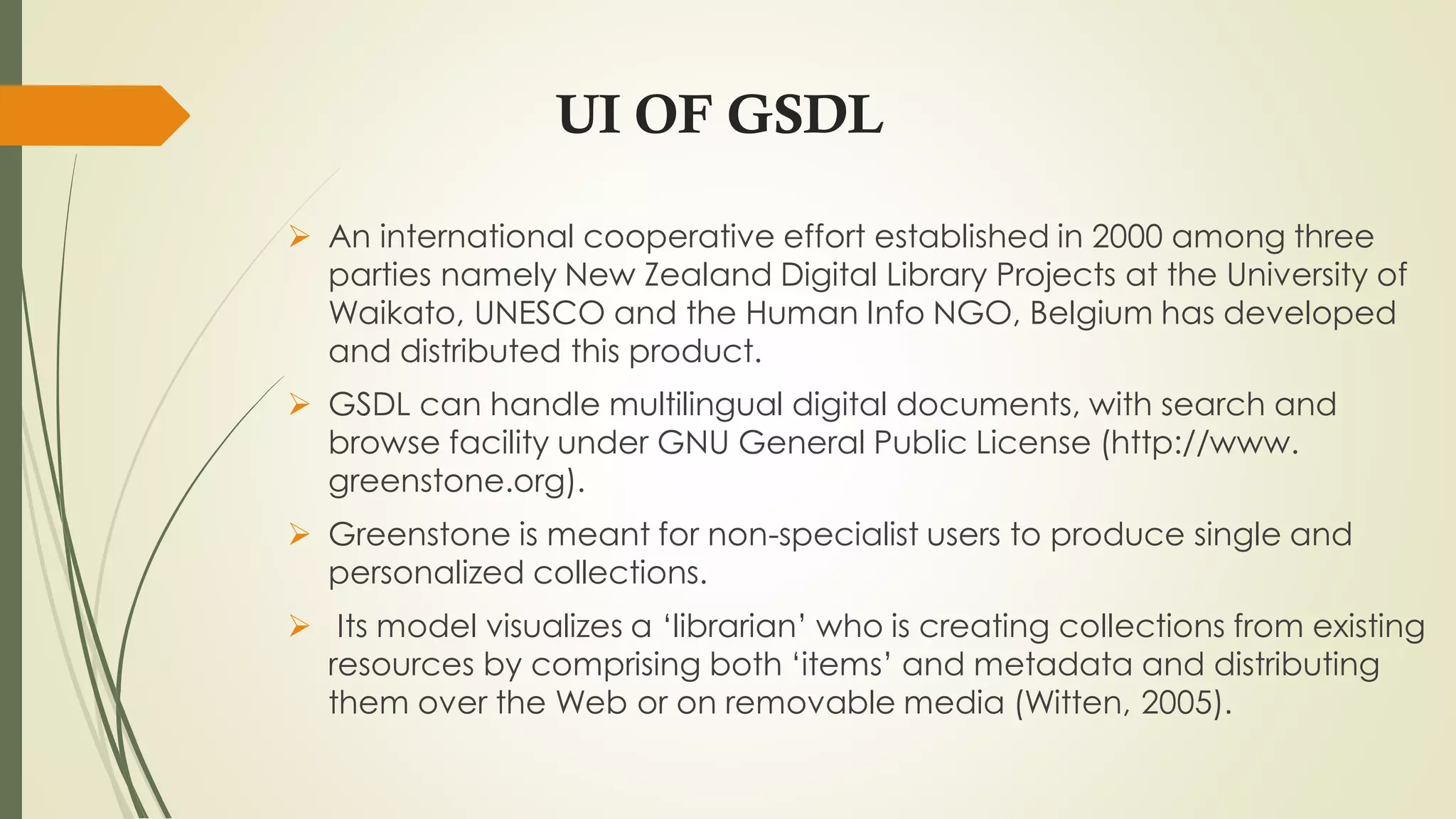 User interface of digital library software | PDF