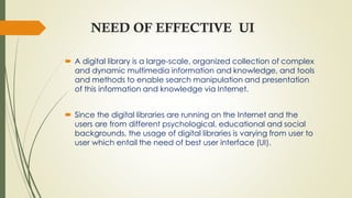 User interface of digital library software | PDF