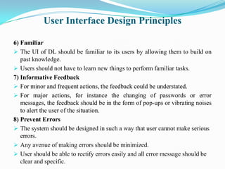 User interfaces presentation | PPT