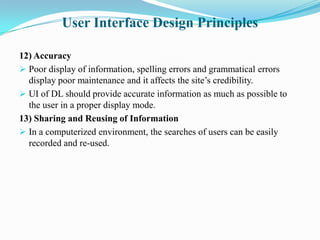 User interfaces presentation | PPT
