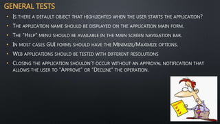User Interface Testing | Best Practices | PPTX
