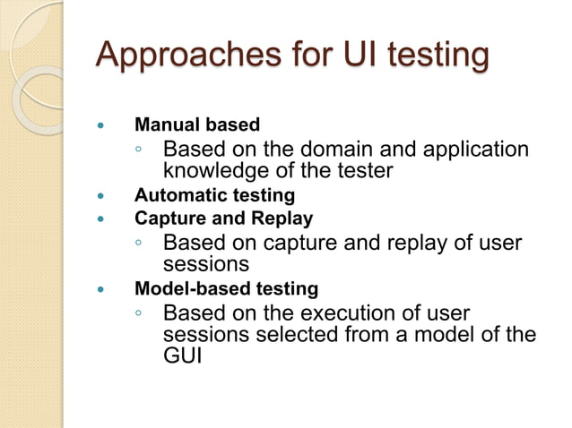 User interface testing By Priyanka Chauhan | PPTX