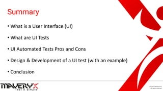 User Interface Testing. What is UI Testing and Why it is so important ...