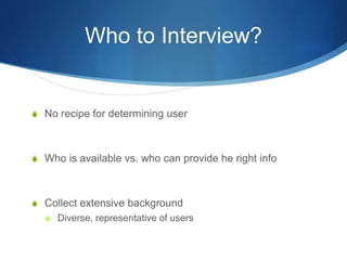 User interview presentation | PPTX