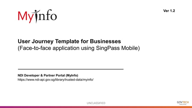MyInfo User journey sample(face to-face application) | PPT