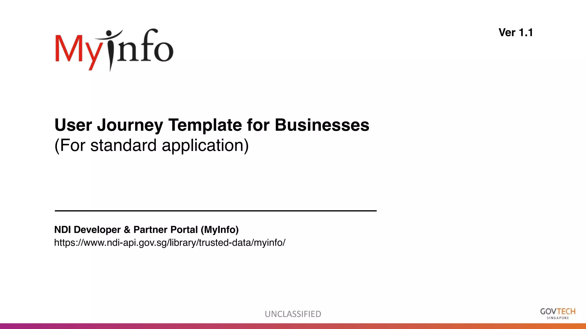 MyInfo User journey sample(standard)v1.1 | PDF
