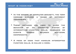 Userland Hooking in Windows | PPT
