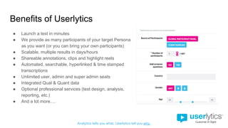 Userlytics User Testing: The Basics | PPT
