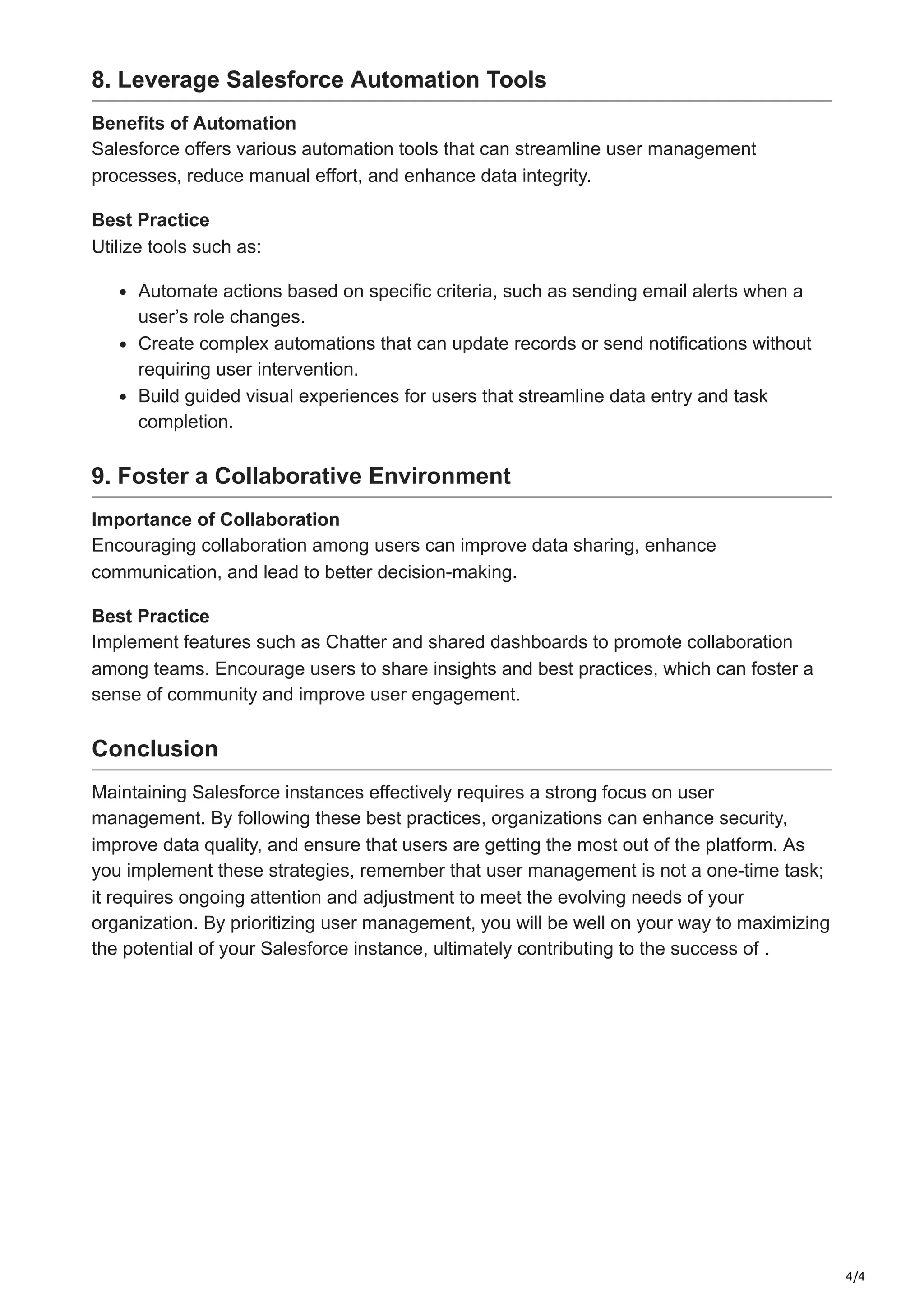 User Management Best Practices For Maintaining Salesforce Instances Pdf