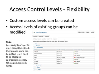 User management in joomla | PPTX